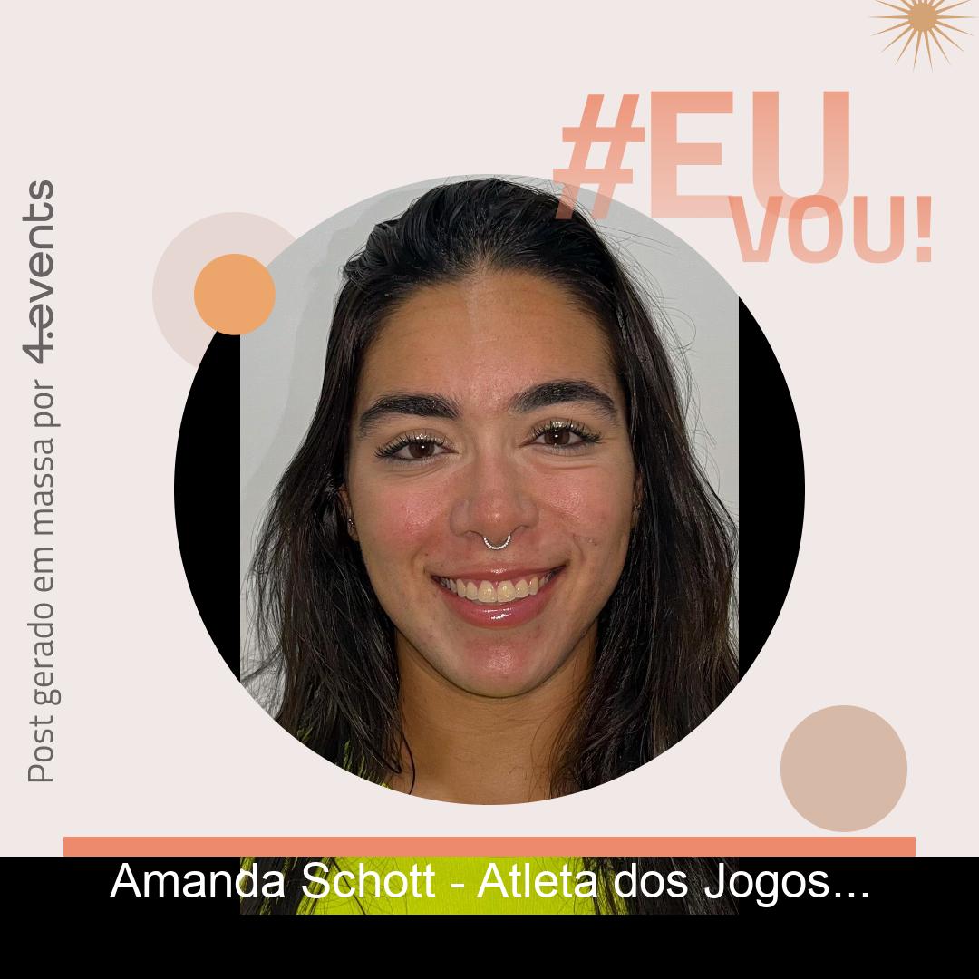 Palestrante - Amanda Schott - Atleta dos Jogos Olímpicos de Paris