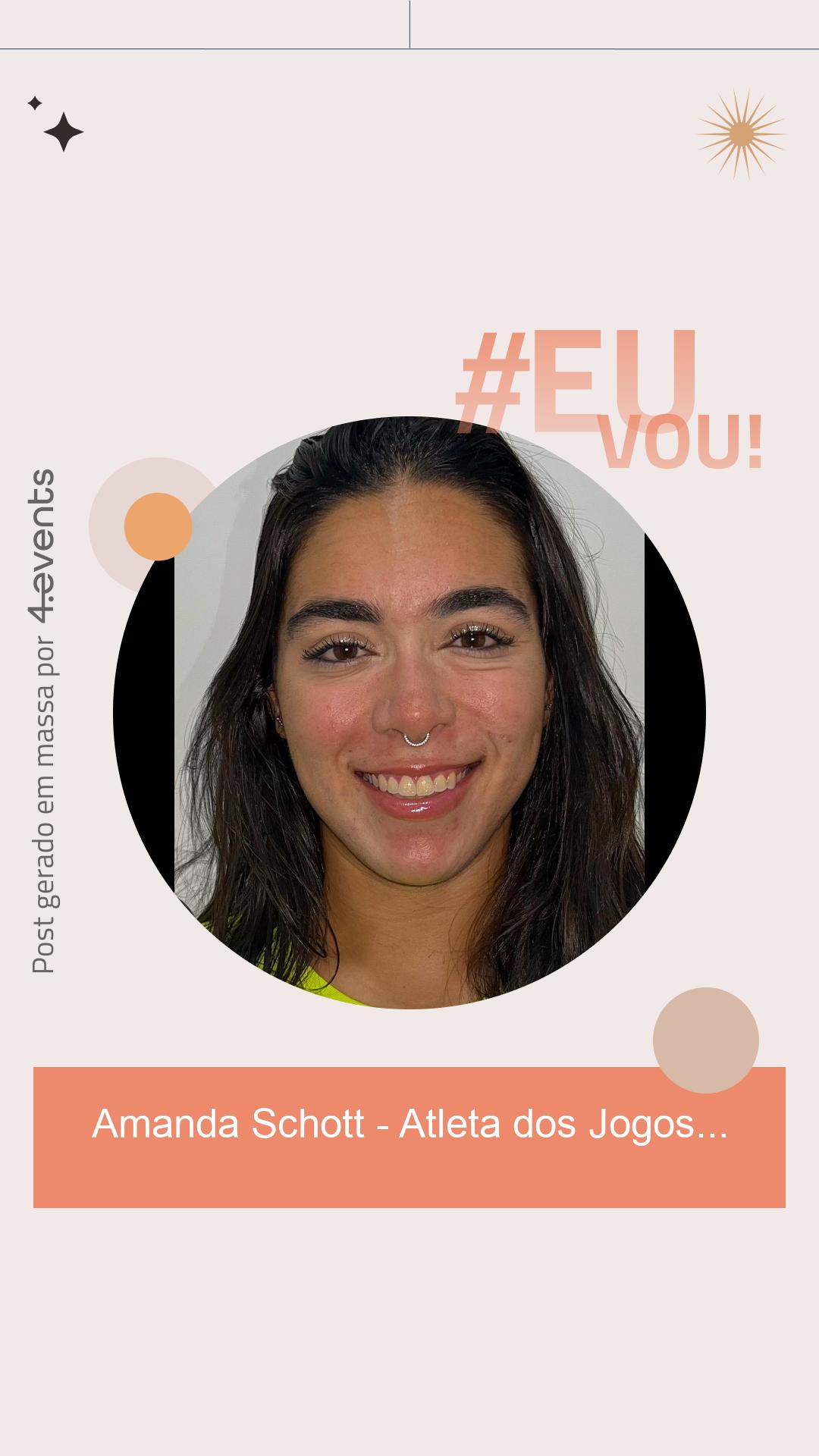 Palestrante - Amanda Schott - Atleta dos Jogos Olímpicos de Paris