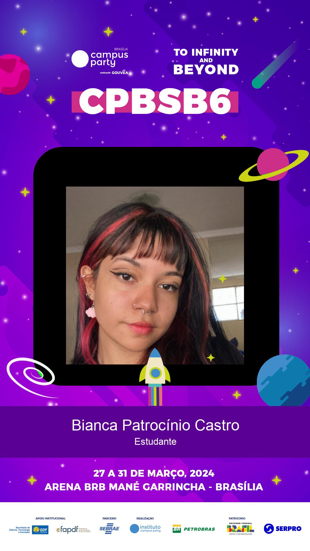 Palestrante - Bianca Patrocínio Castro