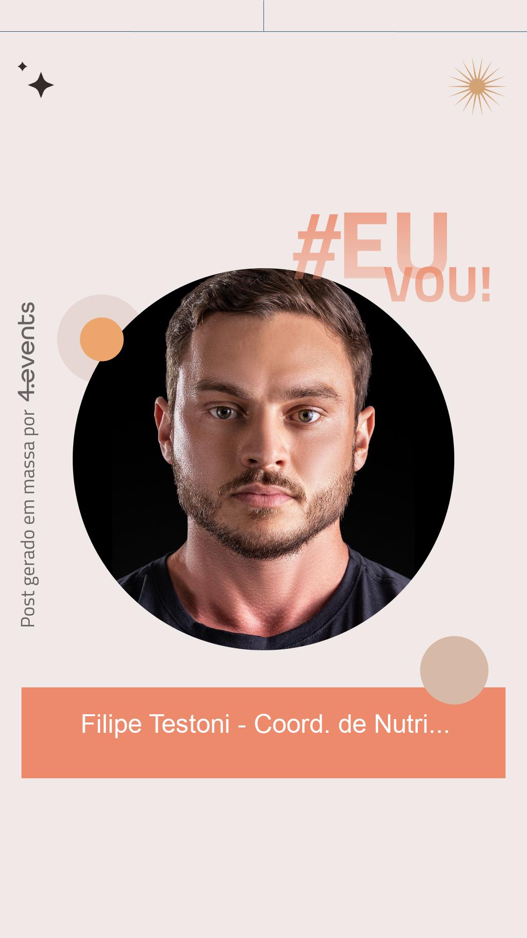 Palestrante - Filipe Testoni - Coord. de Nutrição Esportiva da Soc ...