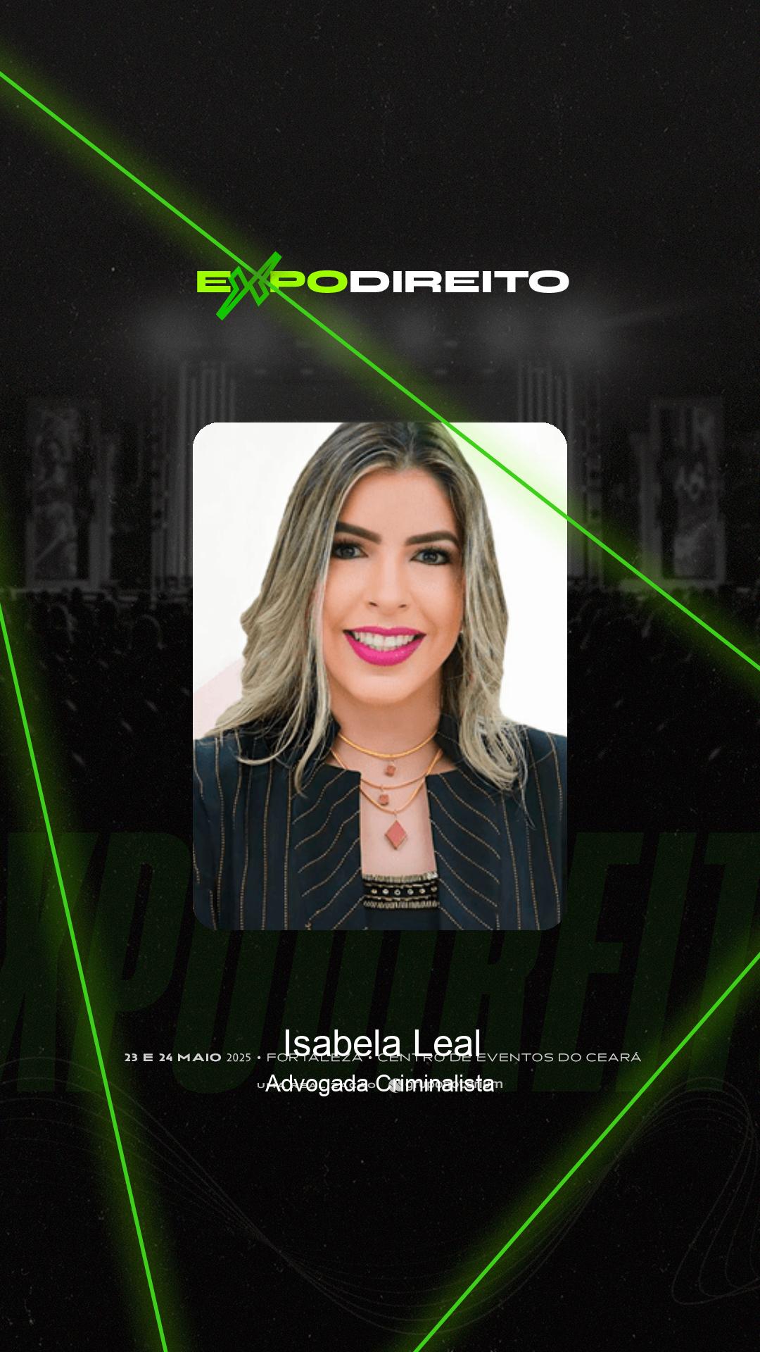 Palestrante - Isabela Leal