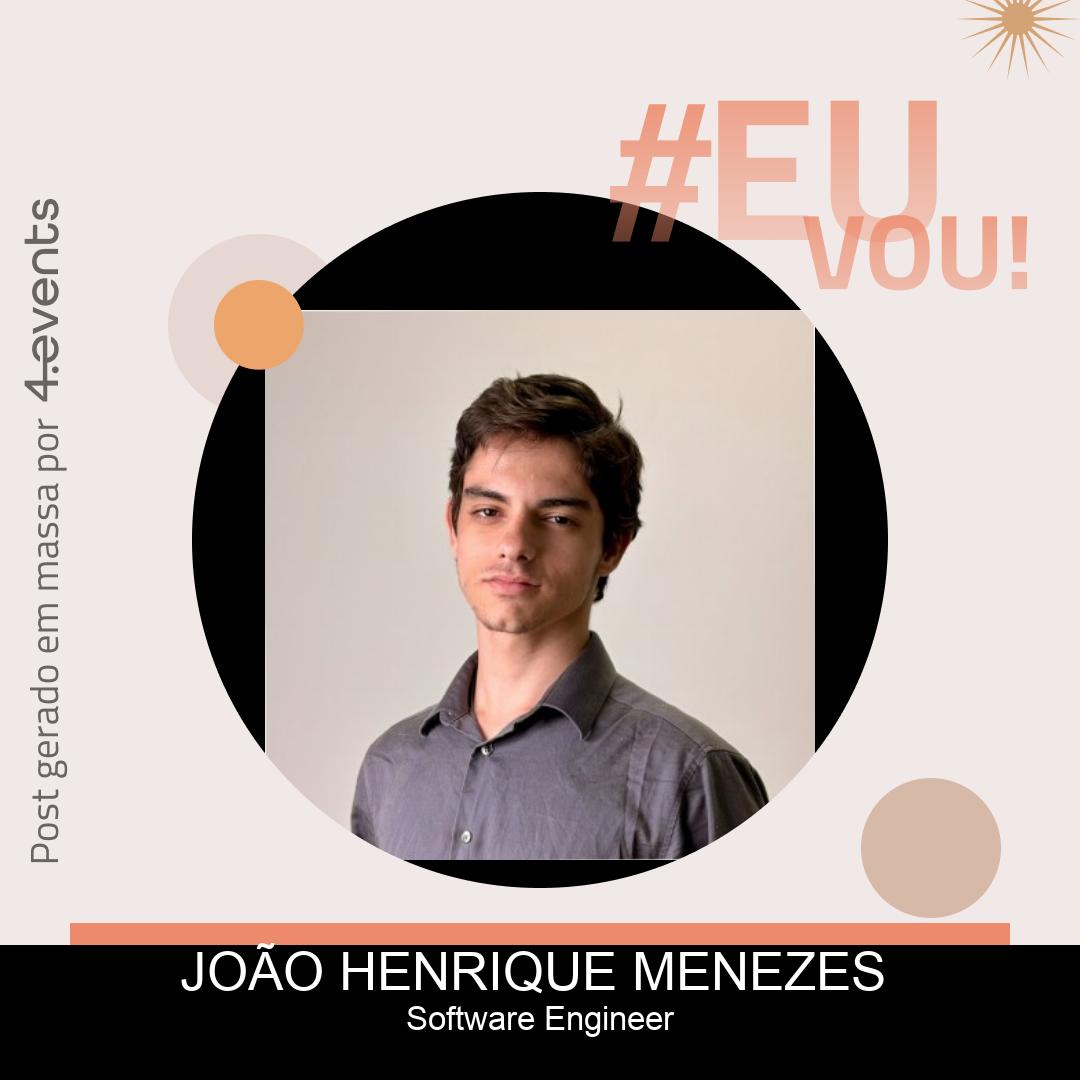 Palestrante - JOÃO HENRIQUE MENEZES