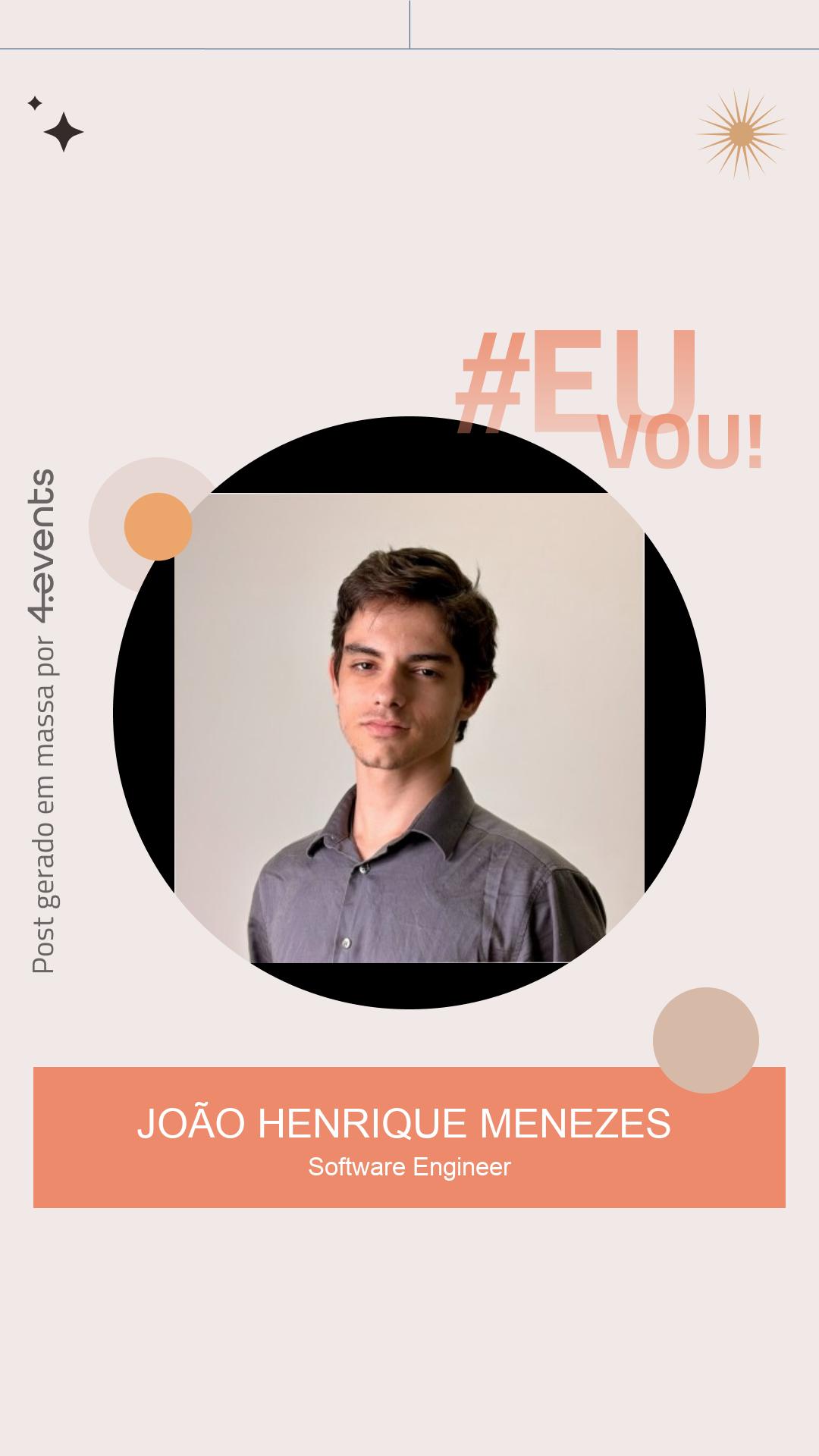 Palestrante - JOÃO HENRIQUE MENEZES