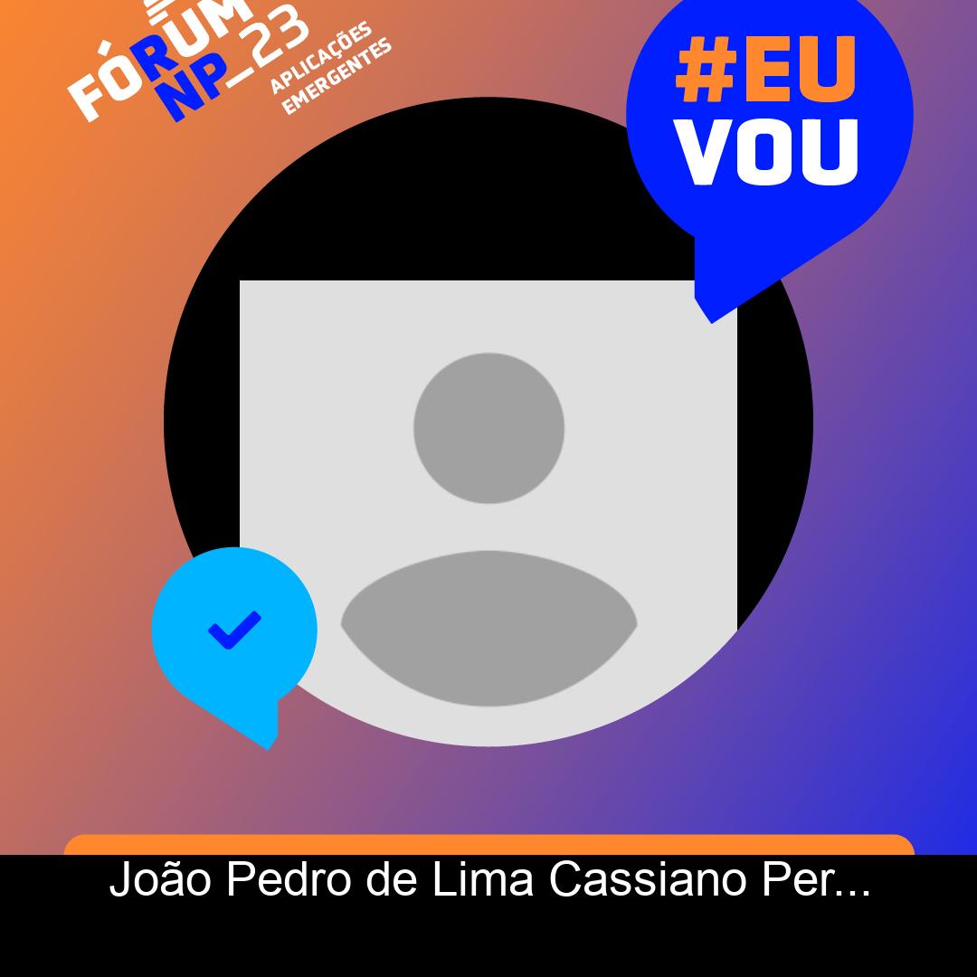 Palestrante - João Pedro de Lima Cassiano Pereira