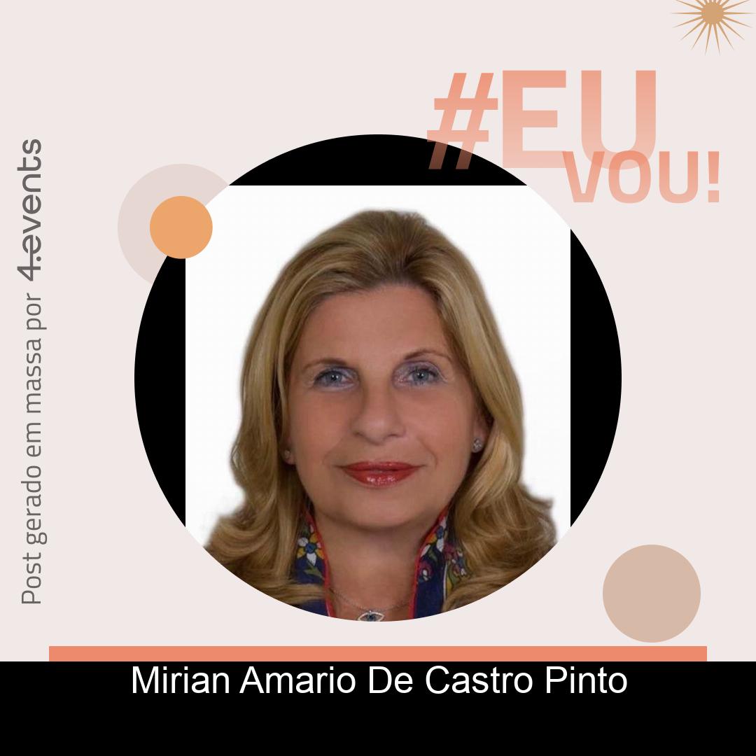 Palestrante - Mirian Amario De Castro Pinto