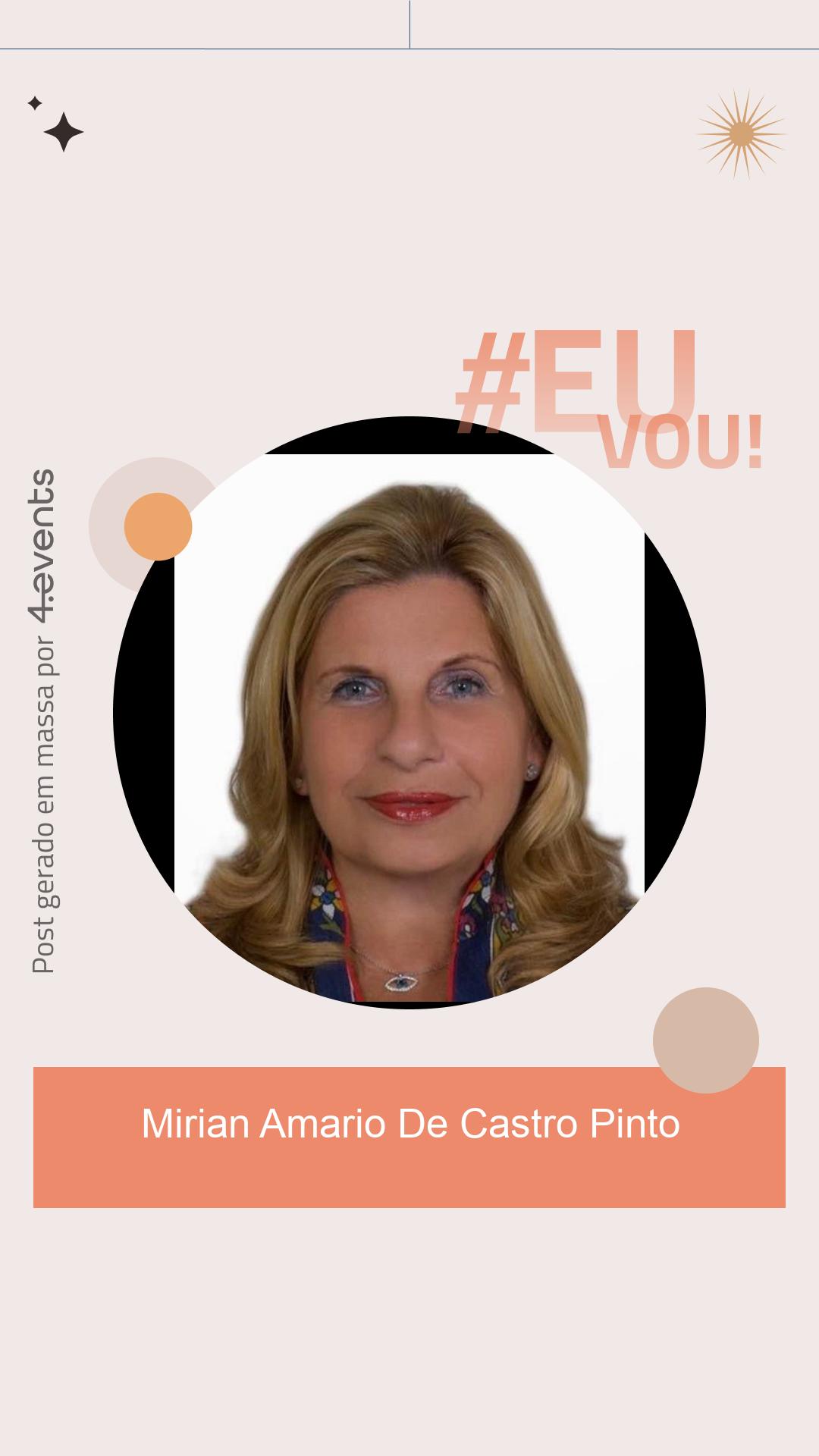 Palestrante - Mirian Amario De Castro Pinto